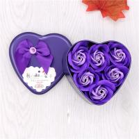 China Heart Rose Petal Soap Flower Gift Box , Eternal Rose Flower For Valentine ' S Day Gift for sale