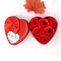 China Heart Rose Petal Soap Flower Gift Box , Eternal Rose Flower For Valentine ' S Day Gift for sale