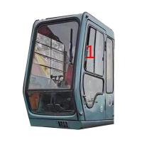 China AT154426 HITACHI Excavator Cab Window Tempered Glass Left Slant Side Position NO.1 for sale