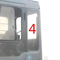 China 4369556 HITACHI Excavator Window Replacement Left Door Rear Position NO.4 With Seal for sale
