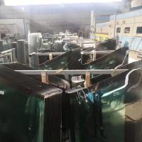 China Custom Excavator Window Glass Front Down Position B Windshield Replacement for sale