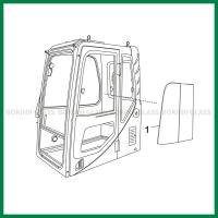China DOOSAN KOBELCO Custom Windshield Glass OEM Left Slant Side Position NO.1 for sale