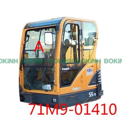 China 71M9-01410 HYUNDAI Excavator Front Glass Replacement  Upper Position A Window Tempered for sale