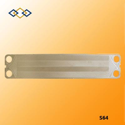 China 304 Stainless Steel Water Heat Exchanger Titanium Plate S64 Plate For Plate Heat Exchanger for sale