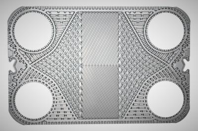 China Equivalent Stainless Steel AISI 316/Titanium Plate Ht/Lt 0.5/0.6mm TS20 Corrugated Plate  for Heat Exchanger for sale