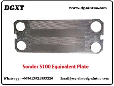China S100 fishbone SS316 Heat Exchanger Plate For Sondex Plate Heat Exchanger for sale