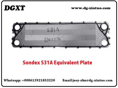 China OEM Equivalent Parts S31A Stainless Steel/titanium Plate of Sondex Plate Heat Exchanger for sale