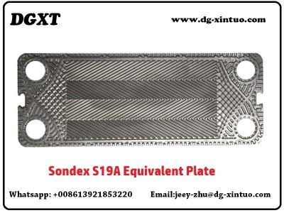 China High Efficient Equivalent Parts S19A Stainless Steel/titanium Plate of Sondex Plate Heat Exchanger for sale
