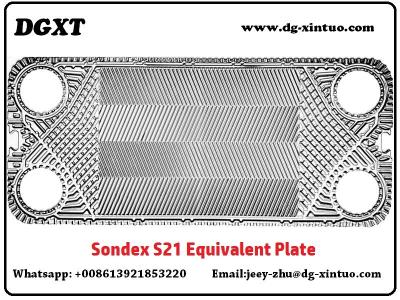 China Sondex Equivalent Plate S21/S21A/S22 Heat Exchanger Stainless Steel Plate For Plate Heat Exchanger for sale
