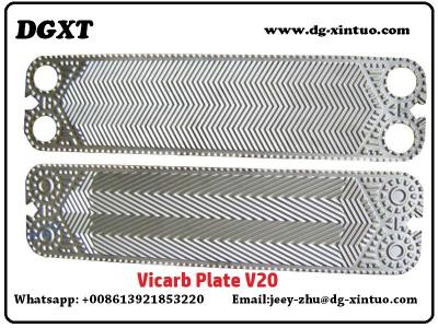 China 100% Perfect Replacement Heat Exchanger Plate For Vicarb V20 Gasket Frame Heat Exchanger for sale