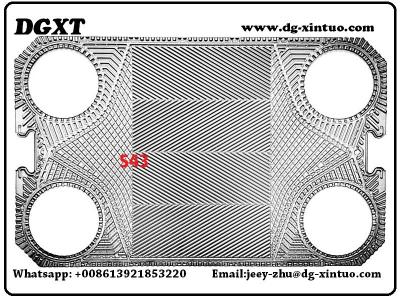 China Sondex Equivalent Replacement S43/S43A/S43h/S43 Glue Type Fishbone Plate Heat Exchanger Plate for sale