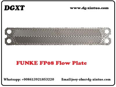 China Funke Replacement 304/316/Ti Plate for FP08 parallel plate heat exchanger for sale