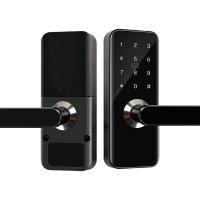 China YAGU Smart Locks Biometric Password and Fingerprint Electronic Replacement Ball Lock Aluminum or Wooden Door Lock for sale