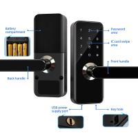 China YAGU Smart Locks Biometric Password and Fingerprint Electronic Replacement Ball Lock Aluminum or Wooden Door Lock for sale