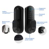 China YAGU  Single Tongue 60 Mortise Hotel System Intelligent Wireless TTLock Fingerprint Biometric Door Lock for sale