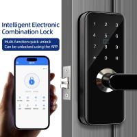 China YAGU Smart Locks Biometric Password and Fingerprint Electronic Replacement Ball Lock Aluminum or Wooden Door Lock TTLOCK APP for sale