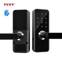 China Smart Locks Biometric Password and Fingerprint Electronic Replacement Ball Lock Aluminum or Wooden Door Lock Tuya APP for sale