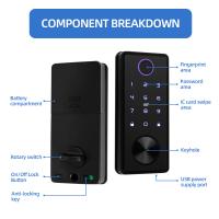 China YAGU Mini Short Smart Lock Keyless Entry Password IC Card Key Anti-theft Lock Office Automatic Digital Code Deadbolt Door Lock for sale
