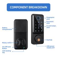 China YAGU Mini Short Smart Lock Keyless Entry Password IC Card Key Anti-theft Lock Office Automatic Digital Code Deadbolt Door Lock for sale