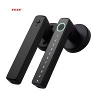 China YAGU Smart Locks Biometric Password and Fingerprint Electronic Replacement Ball Lock Aluminum or Wooden Door Lock for sale