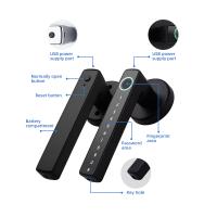 China YAGU Smart Locks Biometric Password and Fingerprint Electronic Replacement Ball Lock Aluminum or Wooden Door Lock for sale