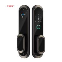 China 304 Stainless Steel Fully Automatic Intelligent Lock TUYA Wifi Application Biometric Digital Keyboard Fingerprint Door Lock for sale