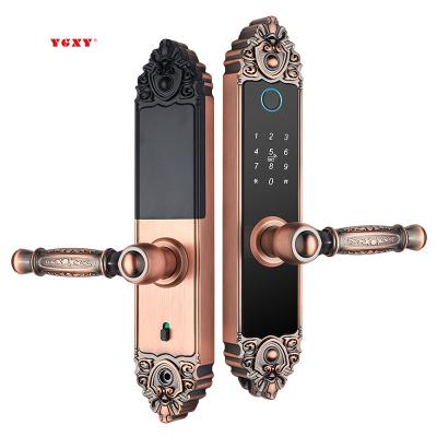 China YAGU European Style Fingerprint Password Security Door Lock Wholesale Factory Selling TTlock&TUYA Version Optional for sale