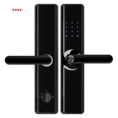 China YAGU Smart Office Secure RFID Key Card Lock Digital Door Lock with Keyless Key Cylinder for Wood Doors for Hotel TTlock&TUYA for sale