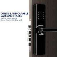 China YAGU Smart Office Secure RFID Key Card Lock Digital Door Lock with Keyless Key Cylinder for Wood Doors for Hotel TTlock&TUYA for sale