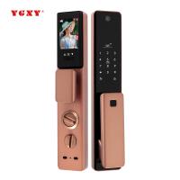 China YAGU Full Automatic Real Time Video Intercom Tuya Smart Wifi Digital Door Lock Anti-theft Camera Digital Keyless Smart Lock for sale