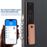 China YAGU Full Automatic Real Time Video Intercom Tuya Smart Wifi Digital Door Lock Anti-theft Camera Digital Keyless Smart Lock for sale