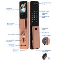 China YAGU Full Automatic Real Time Video Intercom Tuya Smart Wifi Digital Door Lock Anti-theft Camera Digital Keyless Smart Lock for sale