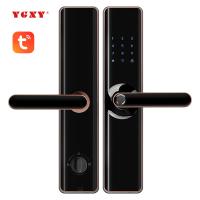 China YAGU Smart Office Secure RFID Key Card Lock Digital Door Lock with Keyless Key Cylinder for Wood Doors for Hotel TUYA for sale