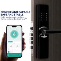 China YAGU Smart Office Secure RFID Key Card Lock Digital Door Lock with Keyless Key Cylinder for Wood Doors for Hotel TUYA for sale