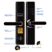 China YAGU Smart Office Secure RFID Key Card Lock Digital Door Lock with Keyless Key Cylinder for Wood Doors for Hotel TUYA for sale