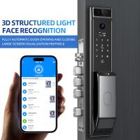 China Hot Selling Full Automatic Real Time Video Intercom Smart Wifi Digital Door Lock Anti-theft Camera Digital Keyless Smart Lock for sale
