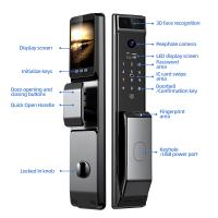 China Hot Selling Full Automatic Real Time Video Intercom Smart Wifi Digital Door Lock Anti-theft Camera Digital Keyless Smart Lock for sale