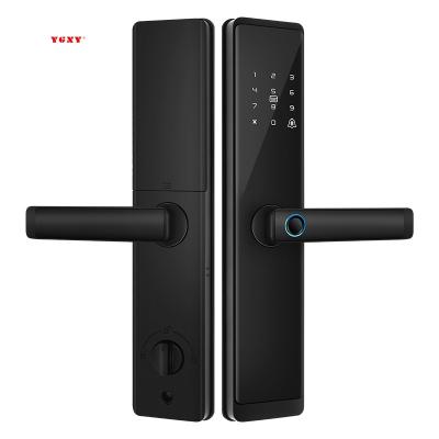 China Smart Office Secure RFID Key Card Lock Digital Door Lock with Keyless Key Cylinder for Wood Doors for Hotel TTlock&TUYA for sale