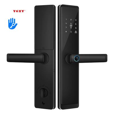 China Smart Office Secure RFID Key Card Lock Digital Door Lock with Keyless Key Cylinder for Wood Doors for Hotel TTlock for sale