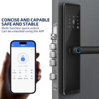 China Smart Office Secure RFID Key Card Lock Digital Door Lock with Keyless Key Cylinder for Wood Doors for Hotel TTlock for sale