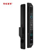 China YAGU Face Recognition Fingerprint Lock 35MM Narrow Bezel Cell Phone Tuya Aluminum Door Code Lock Automatic Smart Door Locks for sale