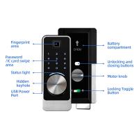 China Smart Password Fingerprint Card TTLOCK APP Digital Lock Electronic Rim Door Locks Waterproof Outdoor Gate Lock for sale