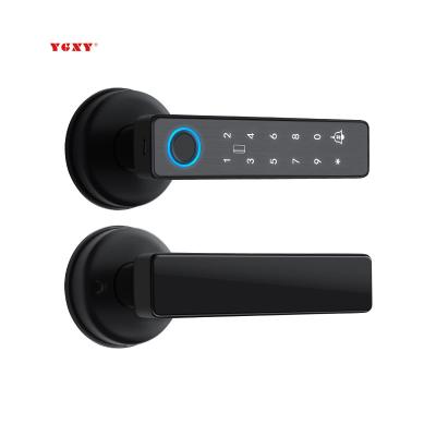 China Hot Selling Wholesale Price Mobile Phone Tuya BLE/wifi APP Spherical Handle Fingerprint Password Intelligent Door Lock for sale