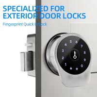 China Smart Locks Password Fingerprint Card TTLOCK APP Digital Electronic Rim Door Locks Waterproof Outdoor Gate Lock for sale