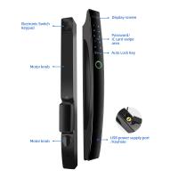 China YAGU Fingerprint Lock 35MM Narrow Bezel Cell Phone Tuya Aluminum Door Code Lock Automatic Smart Door Locks for sale