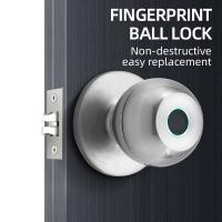 China YAGU Smart Locks Biometric Password and Fingerprint Electronic Replacement Ball Lock Aluminum or Wooden Door Lock for sale