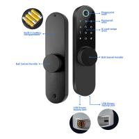 China YAGU Fingerprint Password Security Door Lock Wholesale Factory Selling TTlock&TUYA Version Optional Round Handle for sale