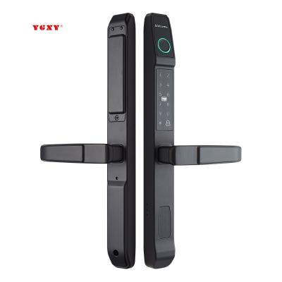 China European 85 Mortise Digital Electronic Ttlock Tuya Outdoor Waterproof Sliding Door Fingerprint Password Smart Lock for sale