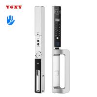 China TTLOCK Wholesale Face Recognition Fingerprint Lock Narrow Bezel Cell Phone Aluminum Door Code Lock Automatic Smart Door Locks for sale