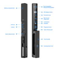 China Face Recognition Fingerprint Hold Hands Lock Narrow Bezel Cell Phone Tuya Aluminum Door Code Lock Automatic Smart Door Lock for sale